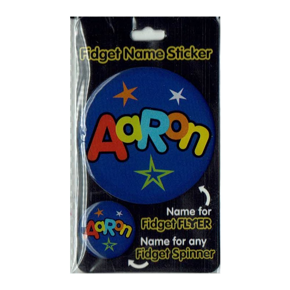 Fidget Flyer Name Stickers Aaron | Gold Brothers — Gold Brothers Wholesale