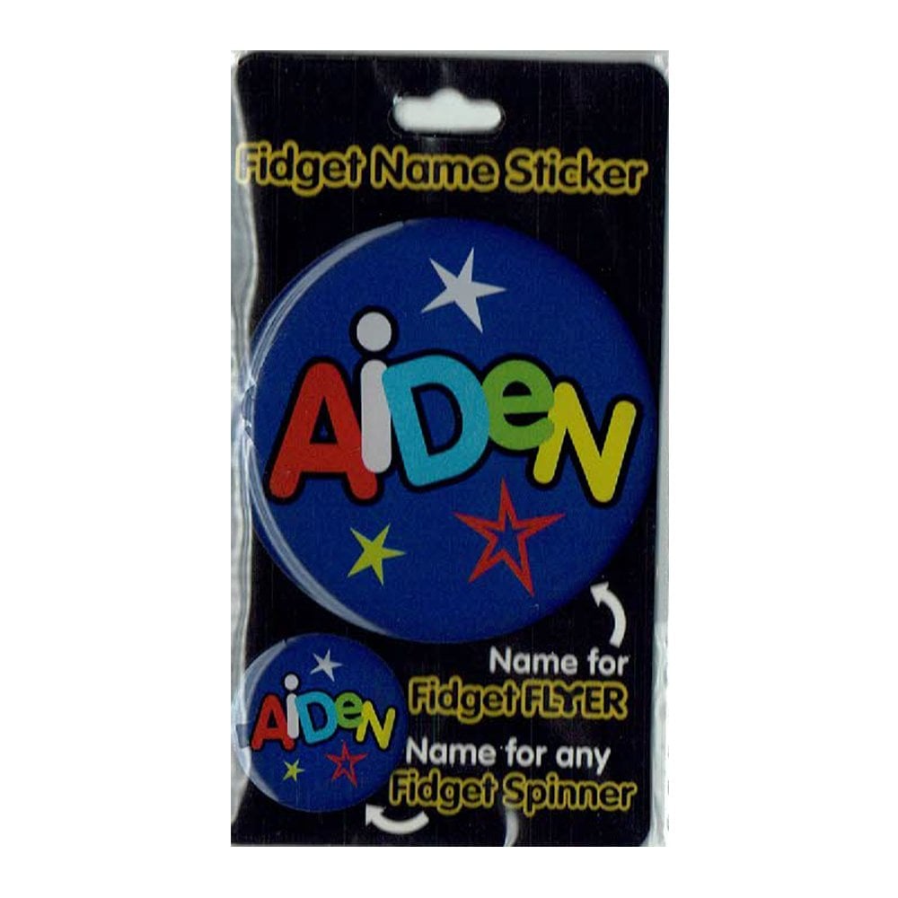 Fidget Flyer Name Stickers Aiden | Gold Brothers — Gold Brothers Wholesale