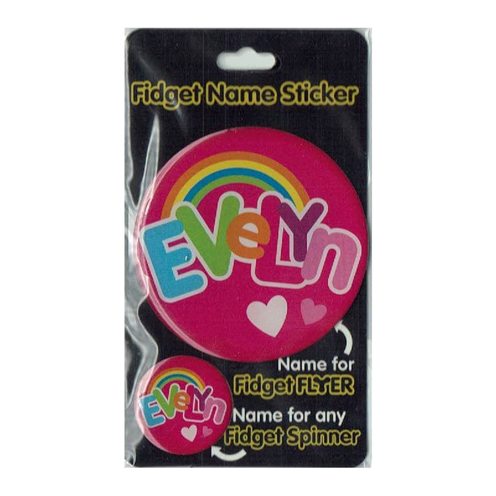 Fidget Flyer Name Stickers Evelyn | Gold Brothers — Gold Brothers Wholesale