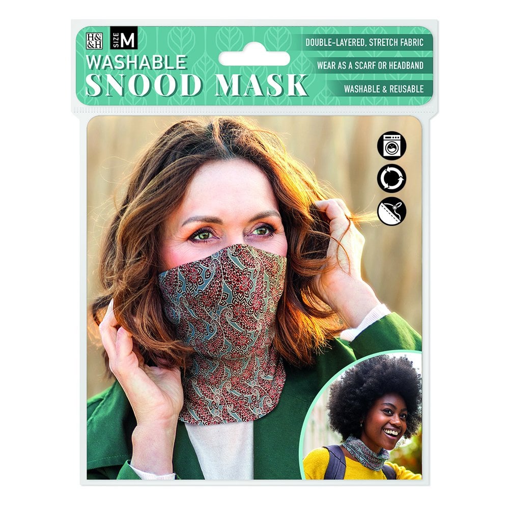 Snood Mask Burgandy Paisley | Gold Brothers — Gold Brothers Wholesale
