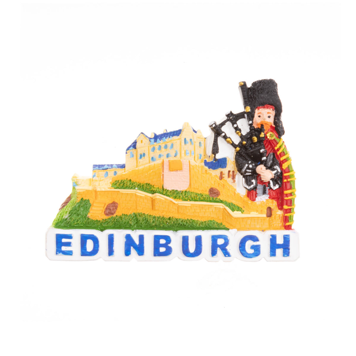 Resin Magnet - Edinburgh Castle And Pipe | Gold Brothers — Gold ...