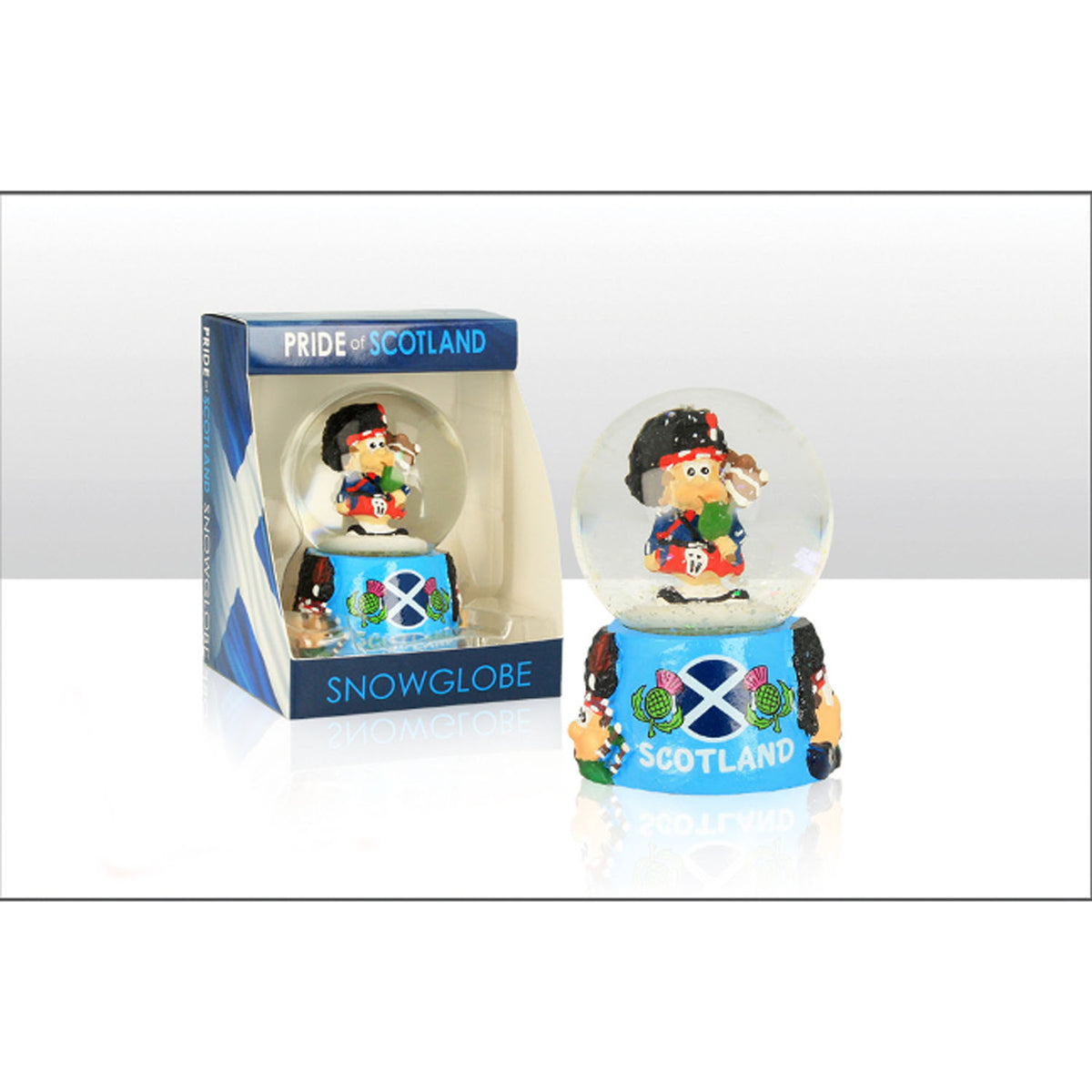 Scotland Comical Piper Snowglobe | Gold Brothers — Gold Brothers Wholesale