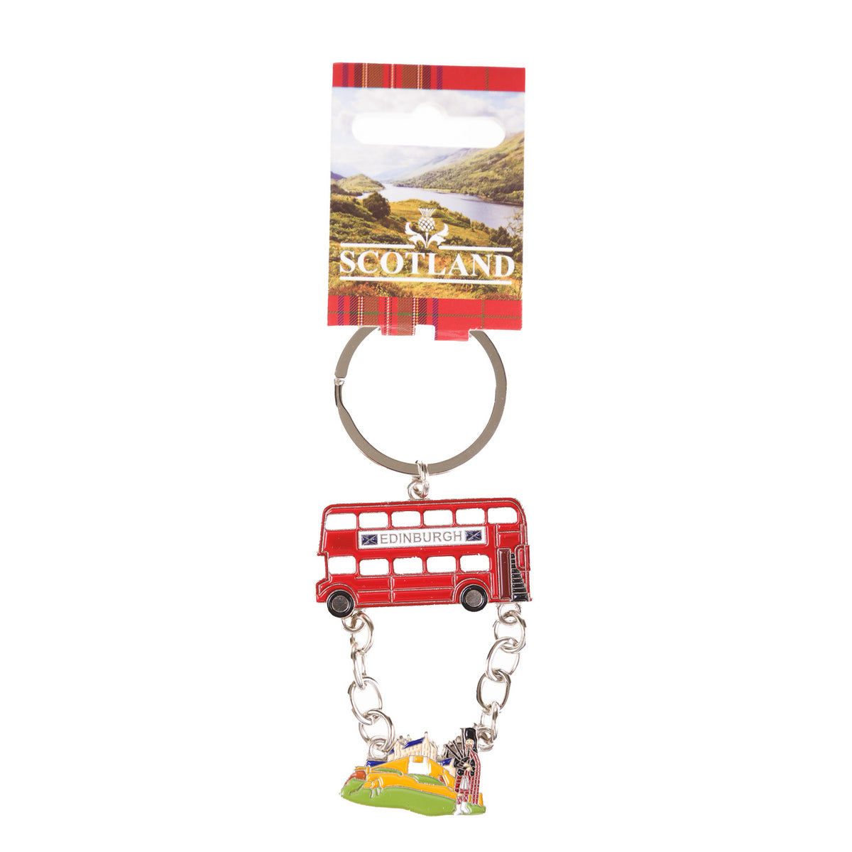 Keyring - Edinburgh Bus/ Castle | Gold Brothers — Gold Brothers Wholesale