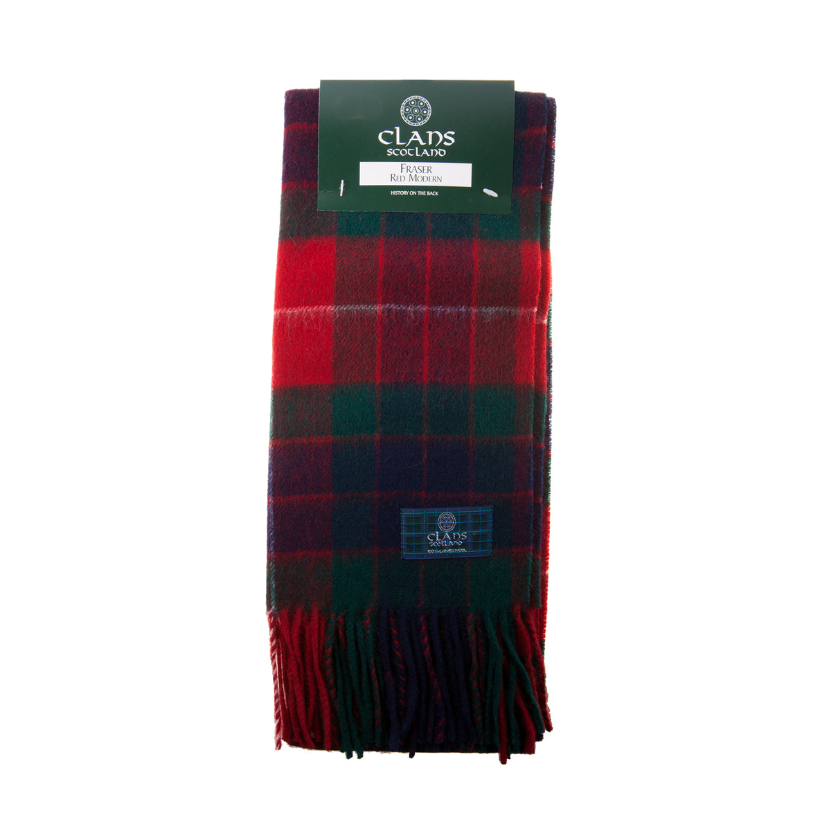 Lambswool Scottish Tartan Clan Scarf FRASER RED | Gold Brothers — Gold ...